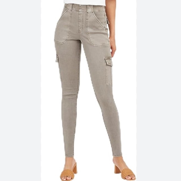 SPANX | Pants & Jumpsuits | Spanx Twill Ankle Cargo Pants Desert Dune ...